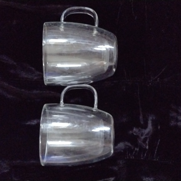 epare' | Kitchen | Epare Coffee Mugs Clear Glass Double Insulated 2 ...